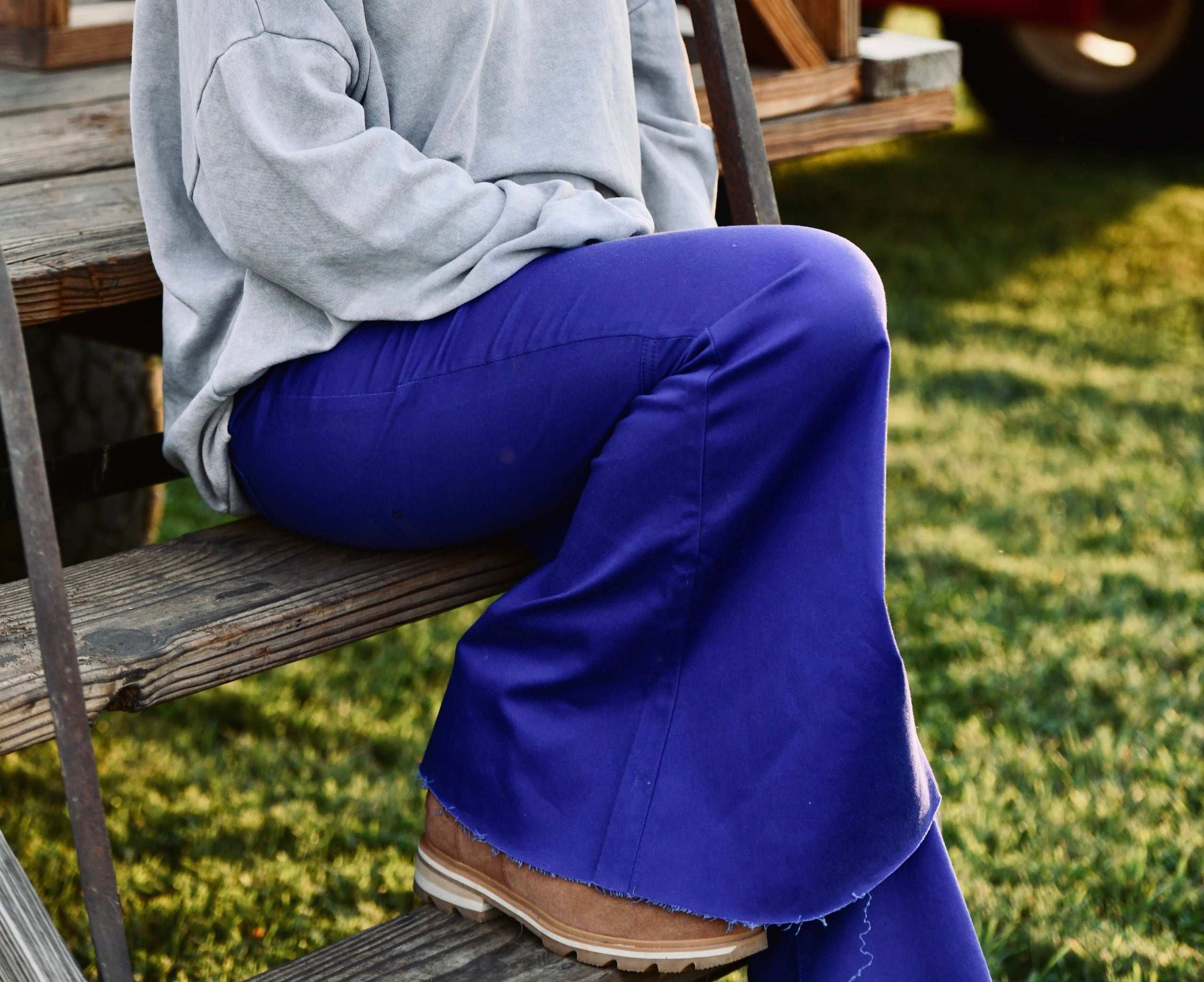 Royal Blue Flare Jeans | Southern Sweetie Boutique